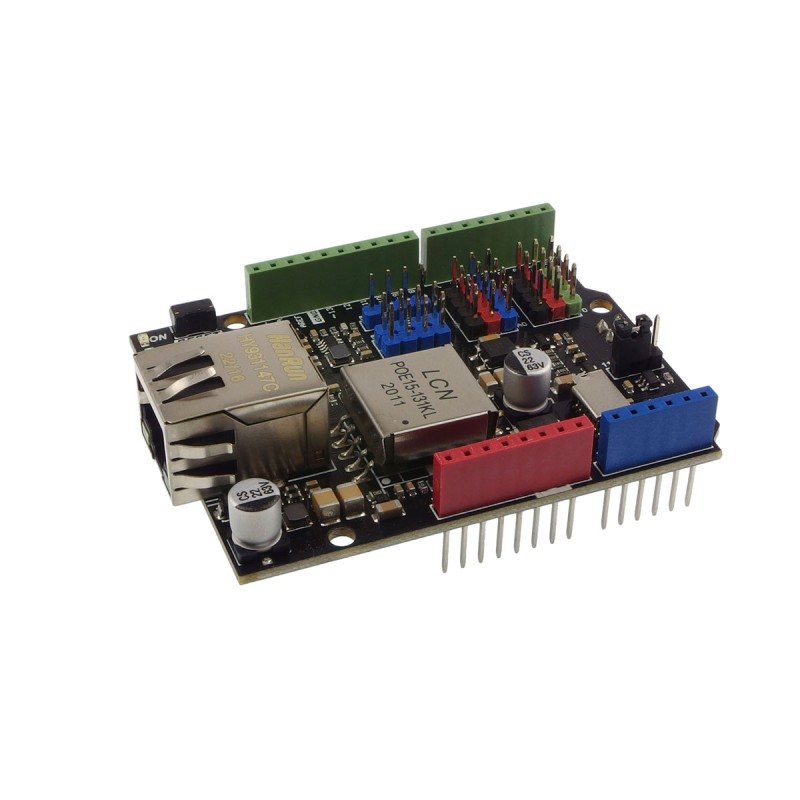 Ethernet and PoE Shield - moduł Ethernet z układem W5500 dla Arduino ...