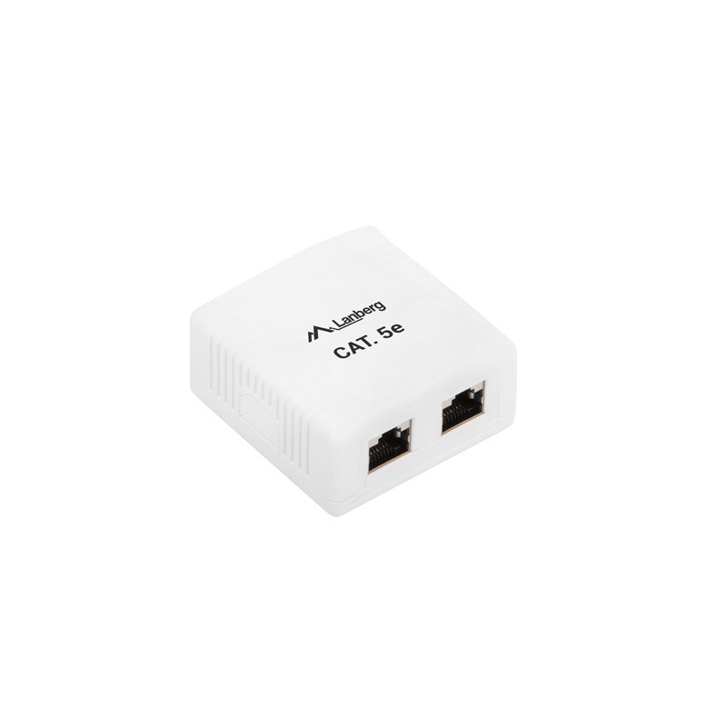 Surface-mounted Shielded White RJ45 Lanberg socket - Kamami on-line store
