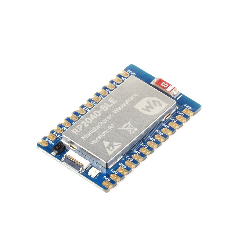 RP2040-BLE dev board with BLE, RP2040 MCU and USB-C adapter - Waveshare ...