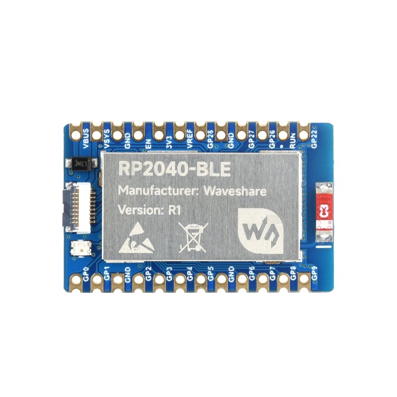 RP2040-BLE dev board with BLE and RP2040 MCU - Waveshare 26616 - Kamami ...
