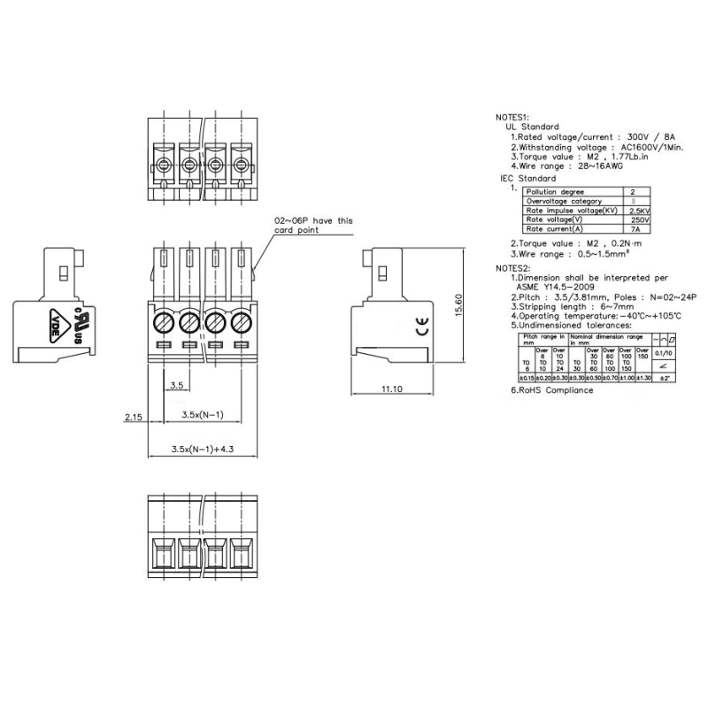 KF2EDGK - Female terminal block, 2-pin, pitch 3.5 mm - 10 pcs. - Kamami ...