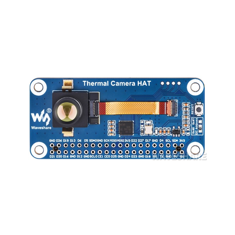 Moduł Thermal-90 Camera HAT z kamerą termowizyjną 80x62 FoV 90° dla Raspberry Pi - Waveshare ...