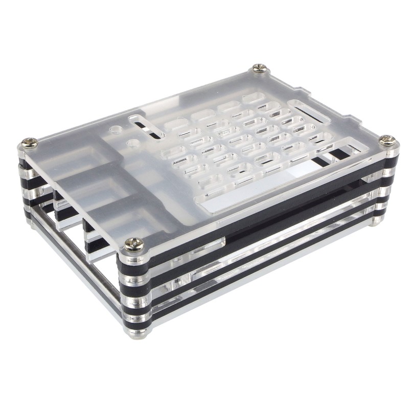 Acrylic case for Raspberry Pi 5 (black) - Kamami on-line store