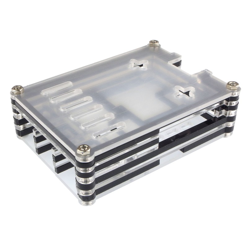 Acrylic case for Raspberry Pi 5 (black) - Kamami on-line store