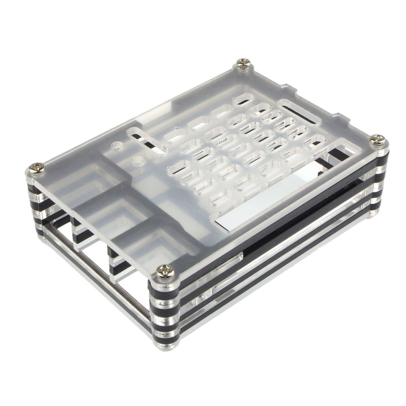 Acrylic case for Raspberry Pi 5 (black) - Kamami on-line store