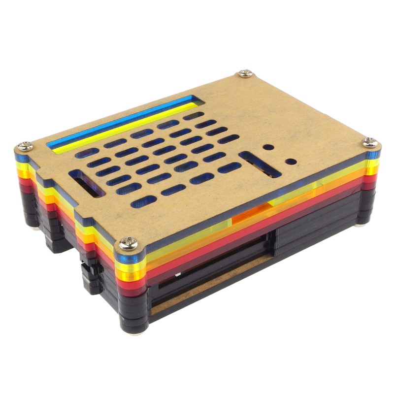 Acrylic case for Raspberry Pi 5 (rainbow) - Kamami on-line store