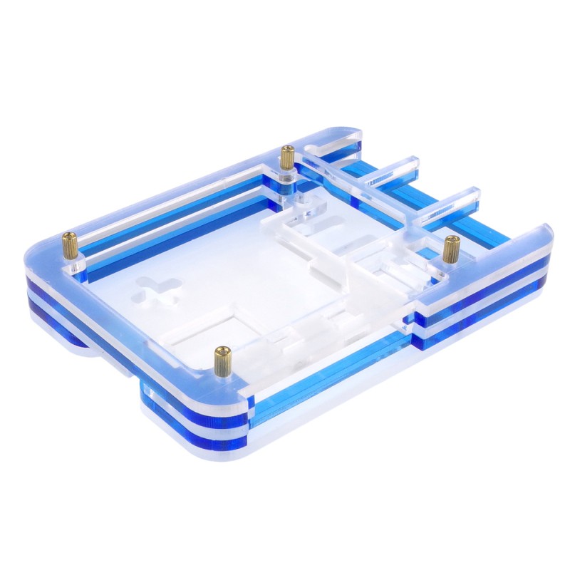 Acrylic case for Raspberry Pi 5 (blue) - Kamami on-line store